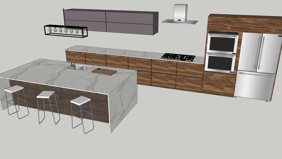 Modern Wood Kitchen | 3D Warehouse