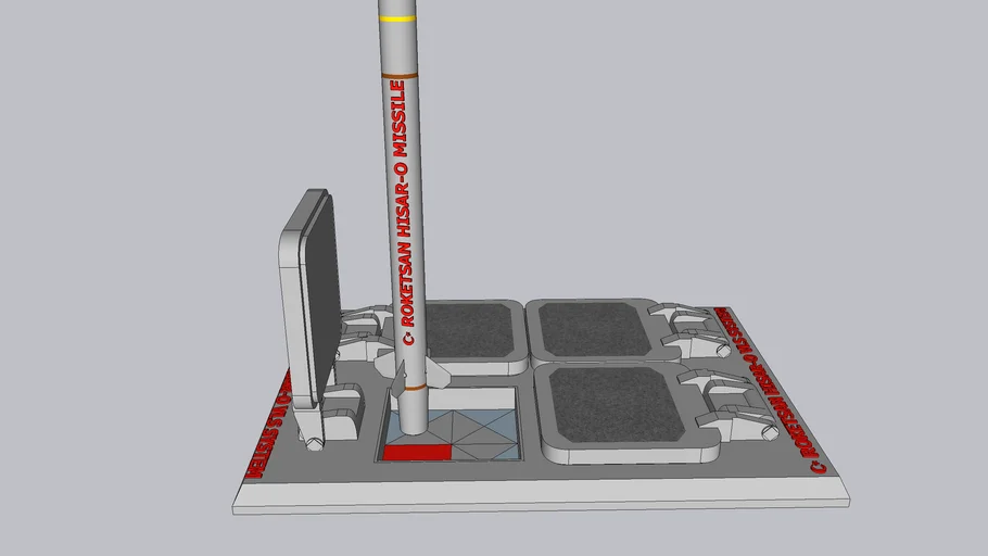 Roketsan Hisar-O Sam Vertical Launcher System and Missile | 3D Warehouse