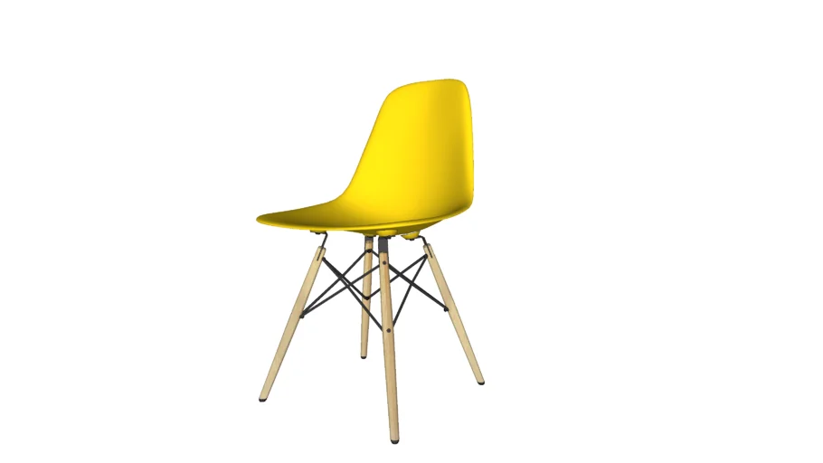 Cadeira Eames Amarela | 3D Warehouse