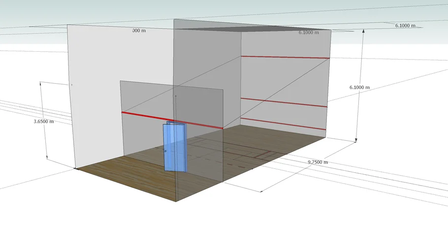 Indoor racquetball squash combination court | 3D Warehouse