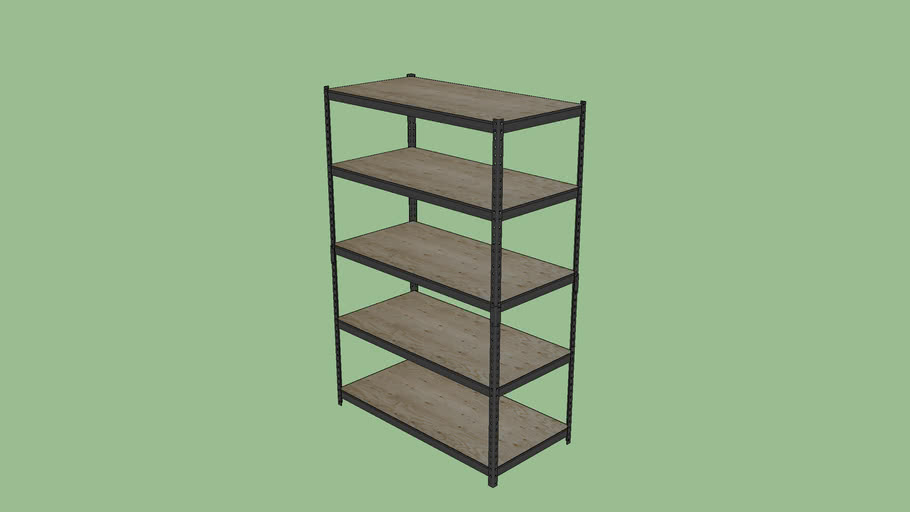 Edsal 48' x 24' 5 rack metal shelf | 3D Warehouse
