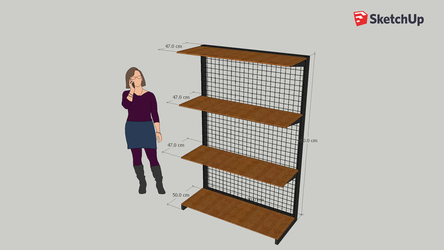 Rak Besi Hollow Minimarket | 3D Warehouse