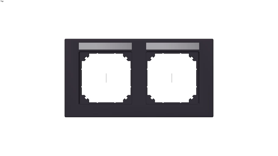 M-Plan frame, 2-gang with labelling option, horizontal installation ...