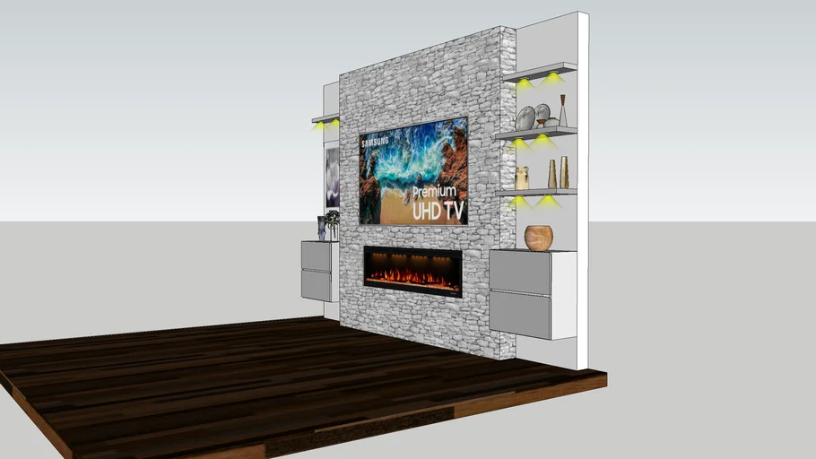 WALL CABINET WITH FLOATING SHELVES | 3D Warehouse