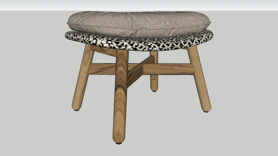 DEDON MBRACE Foot Stool | 3D Warehouse