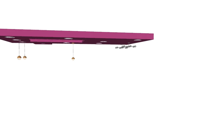 Teto com sanca rosa | 3D Warehouse