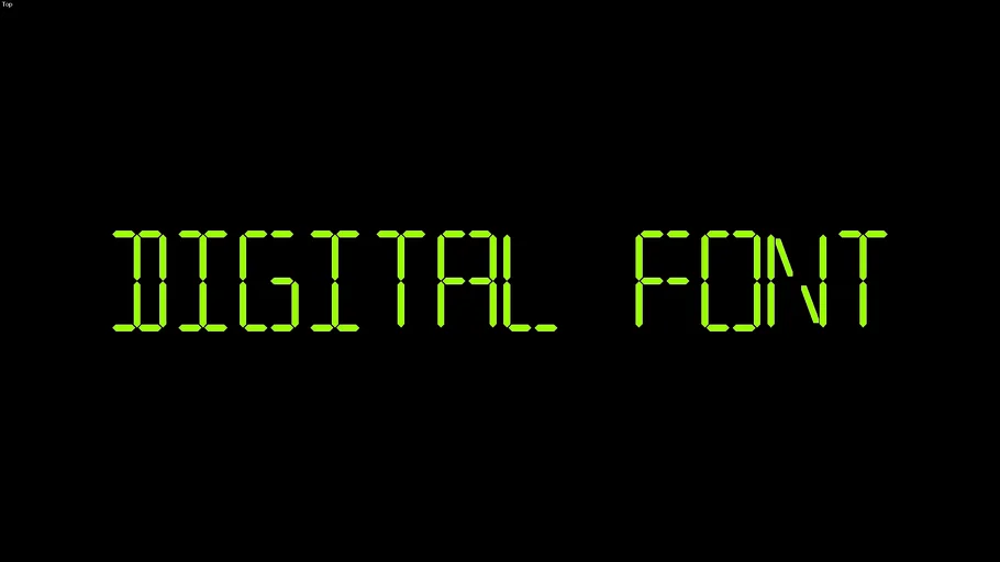 Digital Font | 3D Warehouse