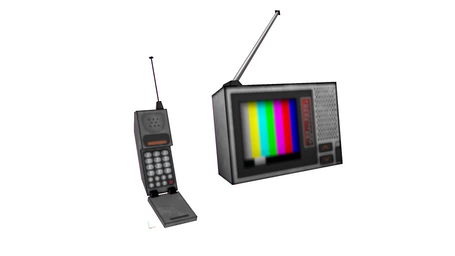 tv and cell phone | 3D Warehouse