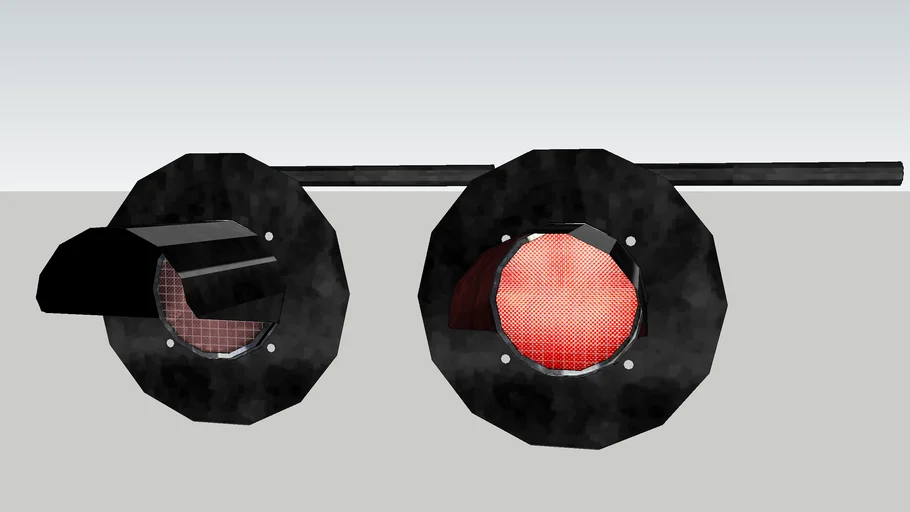 Italian Incandescent+LED rail-road xing signals | 3D Warehouse