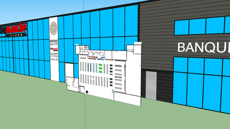 plan supermarché | 3D Warehouse