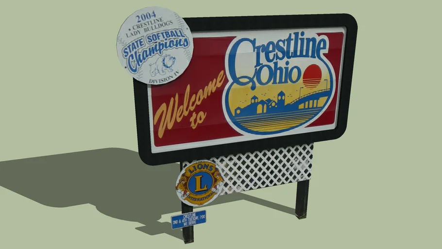 Welcome Sign Crestline, Ohio | 3D Warehouse