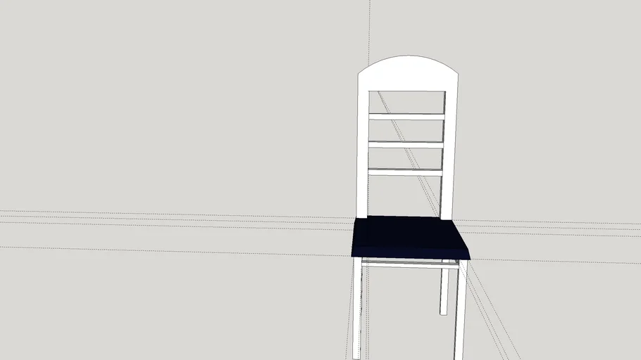 white simple stool | 3D Warehouse
