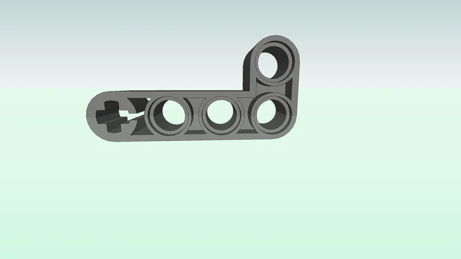 Lego Technic Beam Angled 5 Holes Gray | 3D Warehouse