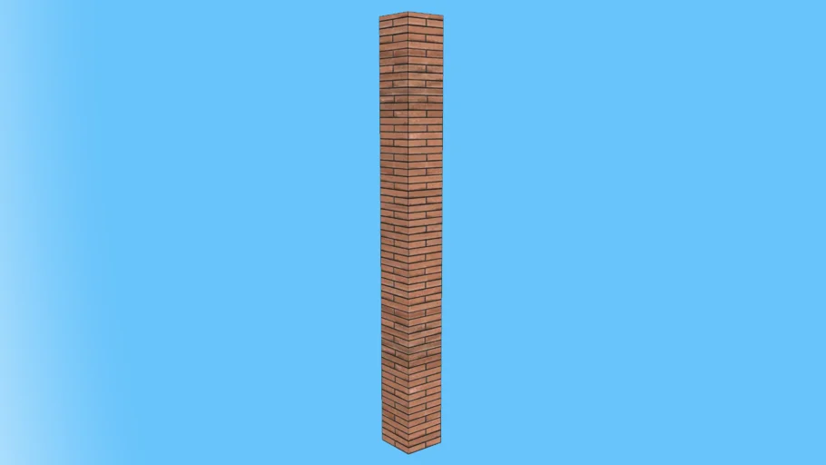 Simple red brick pilar | 3D Warehouse