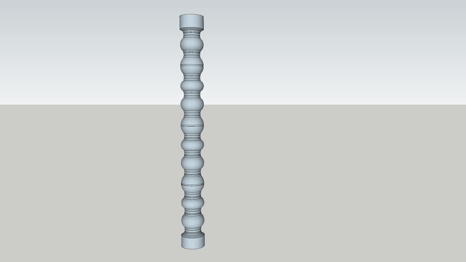 កូនក្រឡឹង ចំរឹង/Rail Column Fence | 3D Warehouse