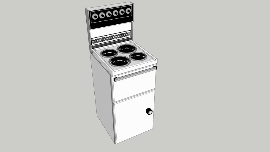 Four ring electric cooker | 3D Warehouse