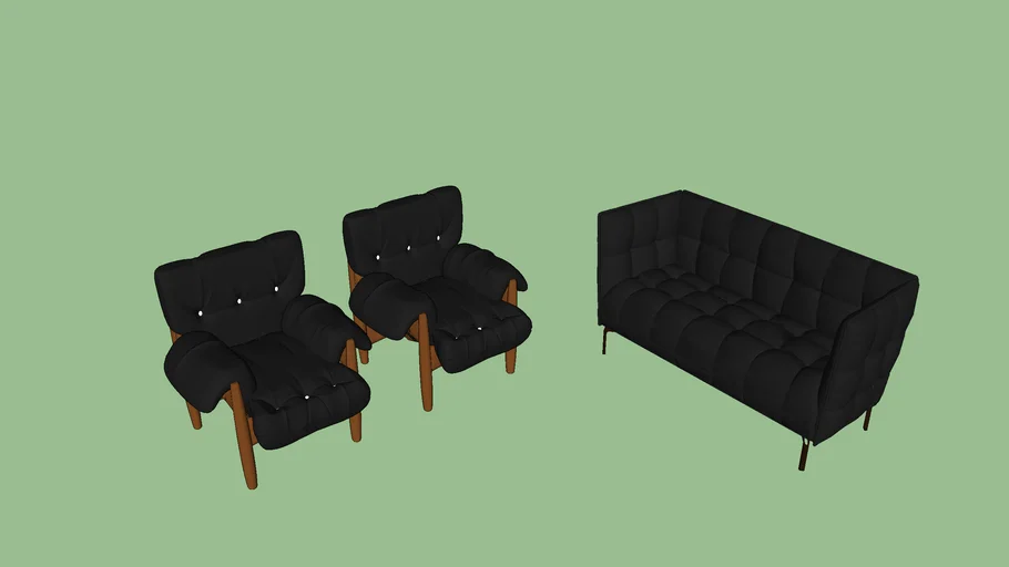 Poltrona mole e Sofá | 3D Warehouse