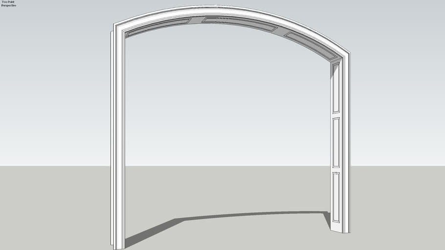 Arched Doorway Casing with Detailing | 3D Warehouse