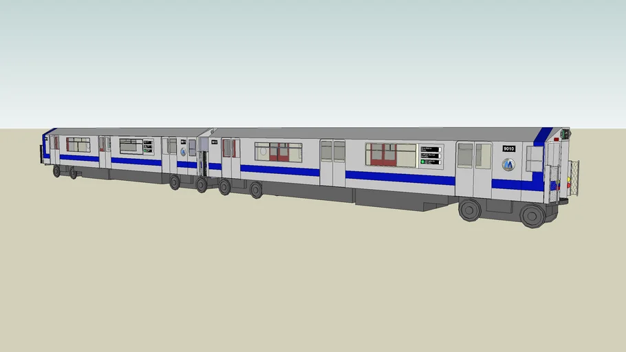 R33 Main Line 9010-9011 1970's-80's silver blue MTA scheme | 3D Warehouse