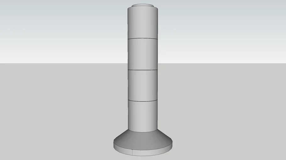 EZ-CRETE - EZ-TUBE Concrete Pier - 5 Section | 3D Warehouse