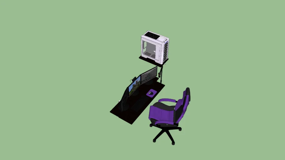 Setup Pc gamer com PRATELEIRAS | 3D Warehouse