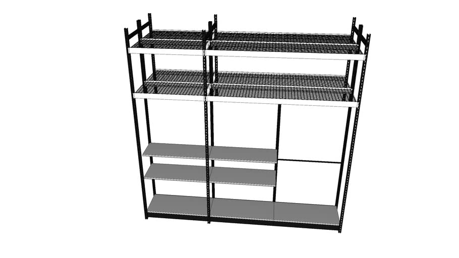Sistema de Gondola 48'x90' + Hypermaxi MADIX | 3D Warehouse