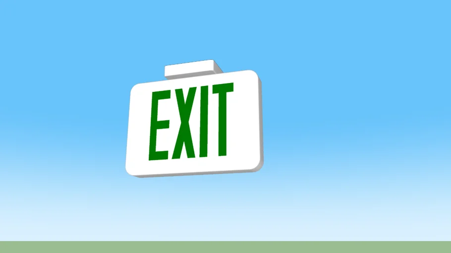 Exit Sign | 3D Warehouse