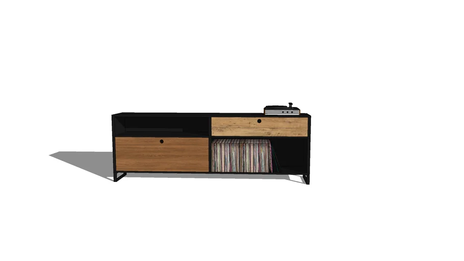 modern record player console | 3D Warehouse