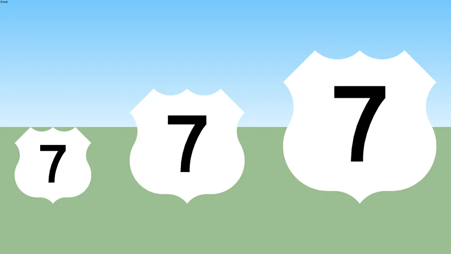 U.S. 7 Sign | 3D Warehouse