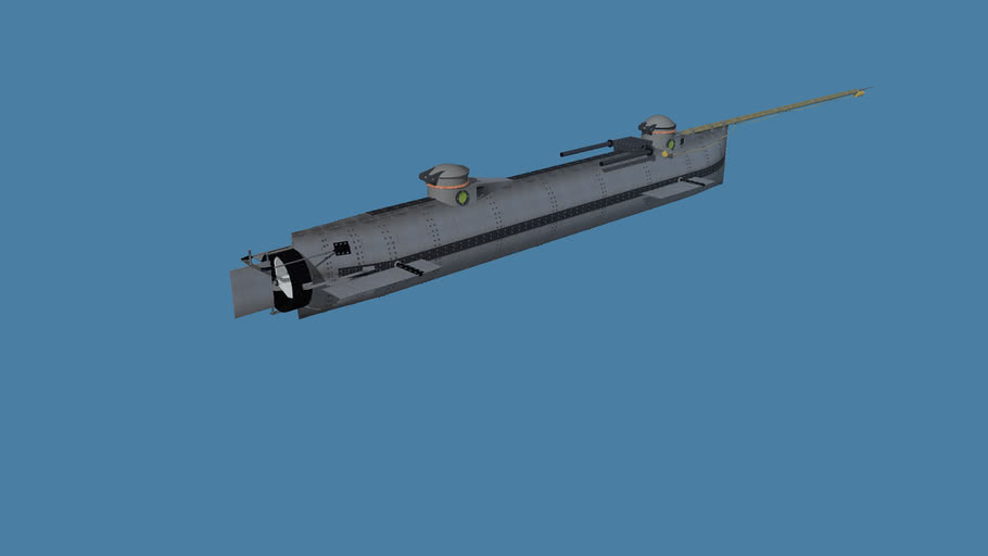 AMERICAN-CIVIL-WAR-NAVY-CONFEDERATE-SUBMERSIBLE-TORPEDO-VESSEL | 3D ...