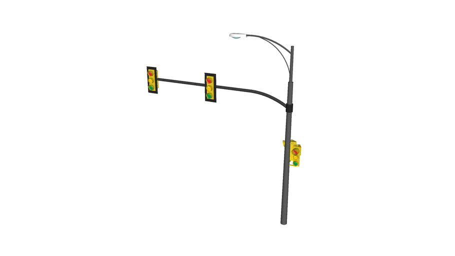Intersection Traffic Signals - Detailed | 3D Warehouse