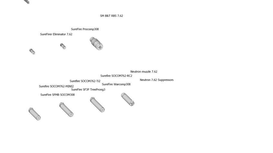 【TARKOV SPT mod】AR10 7.62NATO MUZZLE 3D MODEL | 3D Warehouse