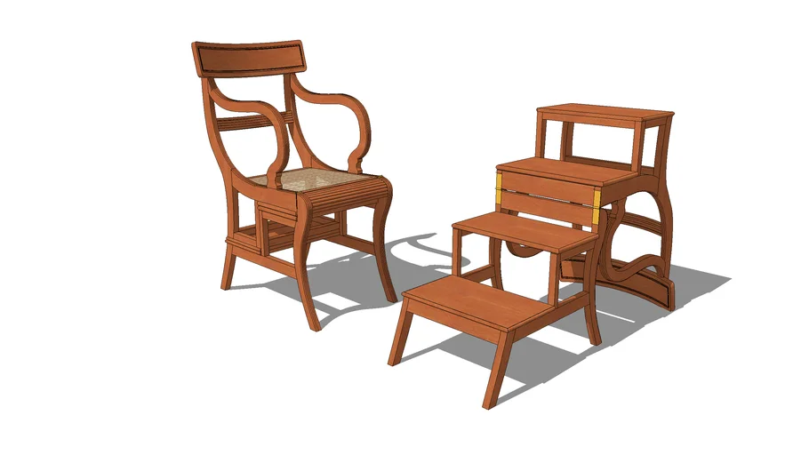 Regency library step chair | 3D Warehouse