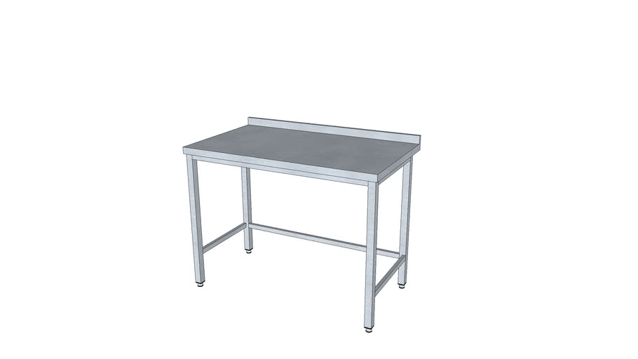Staineless steel table with frame | 3D Warehouse