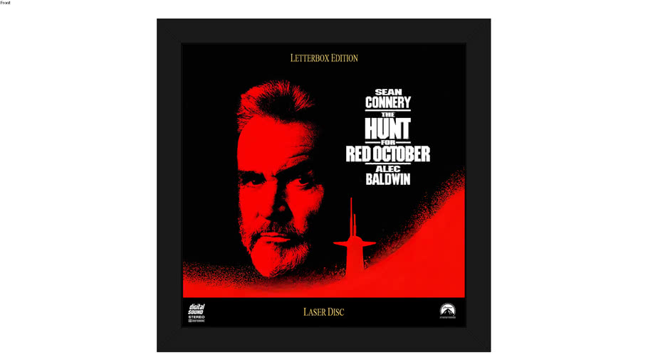 Framed The Hunt For Red October Laserdisc Cover | 3D Warehouse