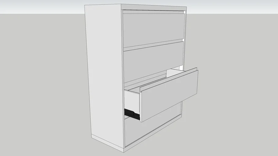 Steelcase Filing Cabinet-4 Drawer | 3D Warehouse