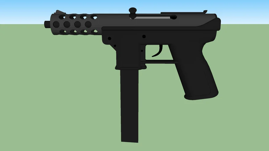 TEC 9 Semi automatic Machine Gun Pistol | 3D Warehouse