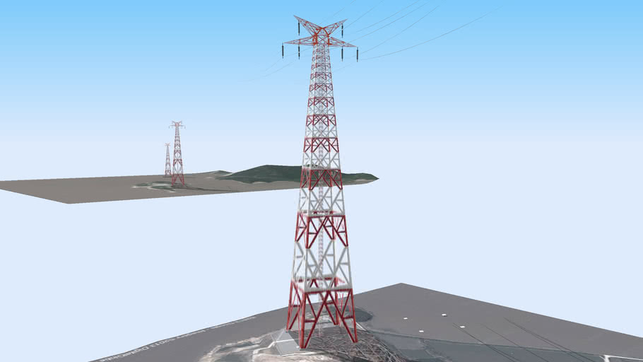 Zhoushan Island Overhead Powerline Tie | 3D Warehouse