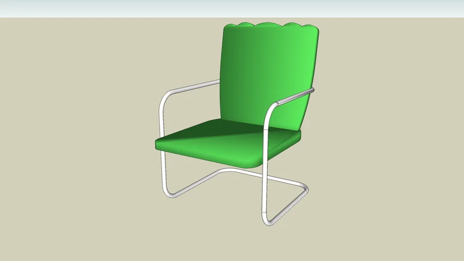 Metal Shell Back Outdoor Chair | 3D Warehouse