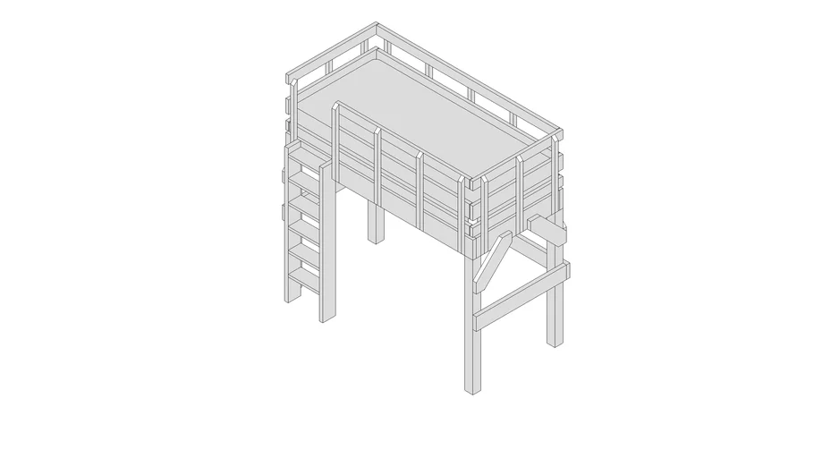 Loft Bed for Twin Matress | 3D Warehouse