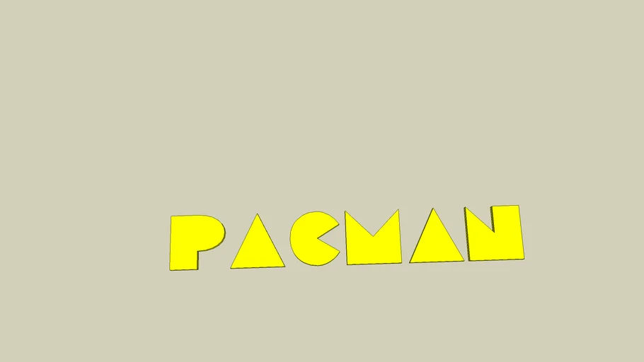 Pacman Logo/Font | 3D Warehouse
