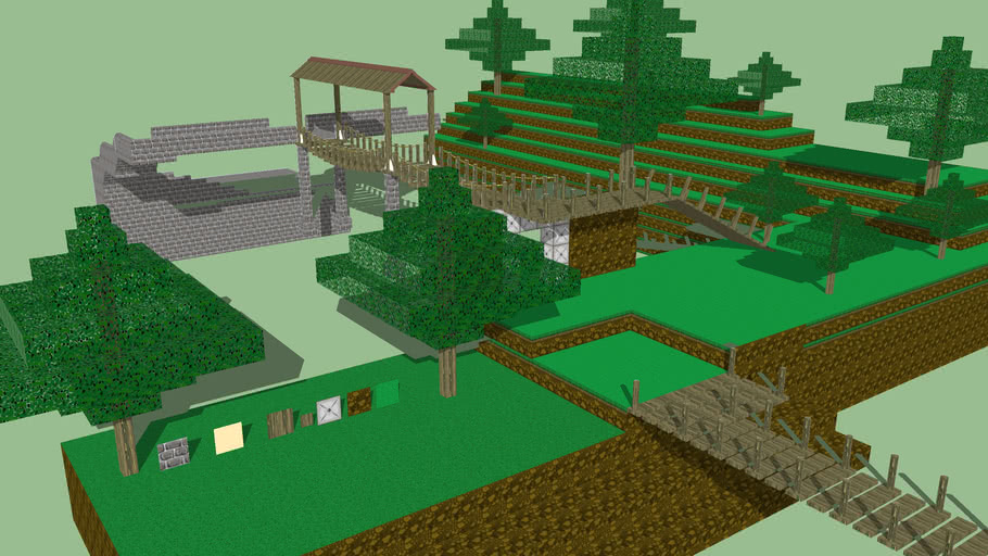 Minecraft terrain project with custom texture tiles / @Bruce3dModeler ...