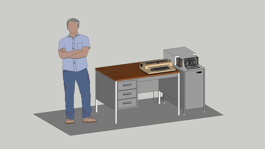 IBM MAGNETIC SELECTRIC COMPOSER TYPEWRITER - 1966 | 3D Warehouse
