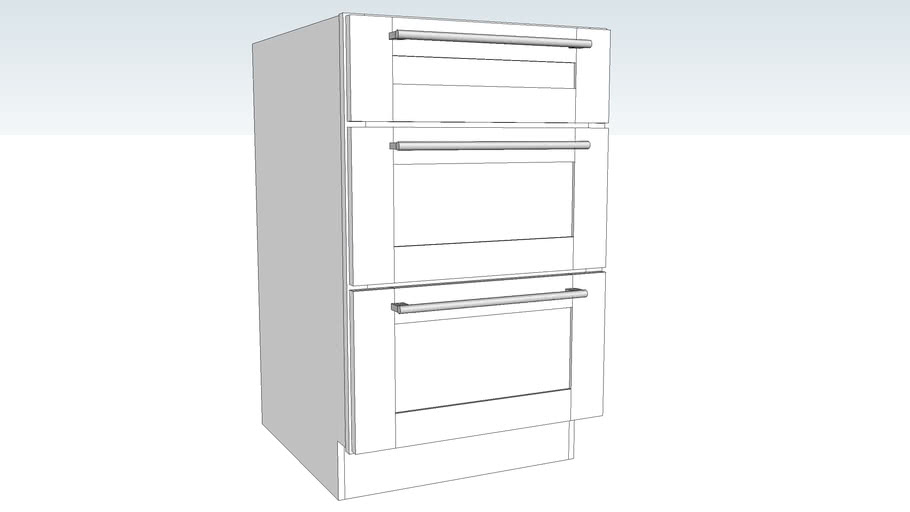 Base Three Drawer DRPD | 3D Warehouse