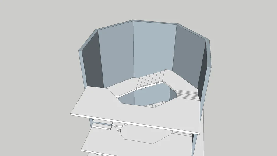 Open Well Folded Slab Staircase Final | 3D Warehouse