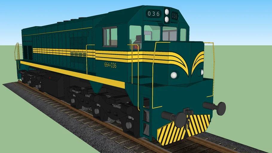 Yugoslavian Railways Diesel-electric Locomotive 664-036 | 3D Warehouse