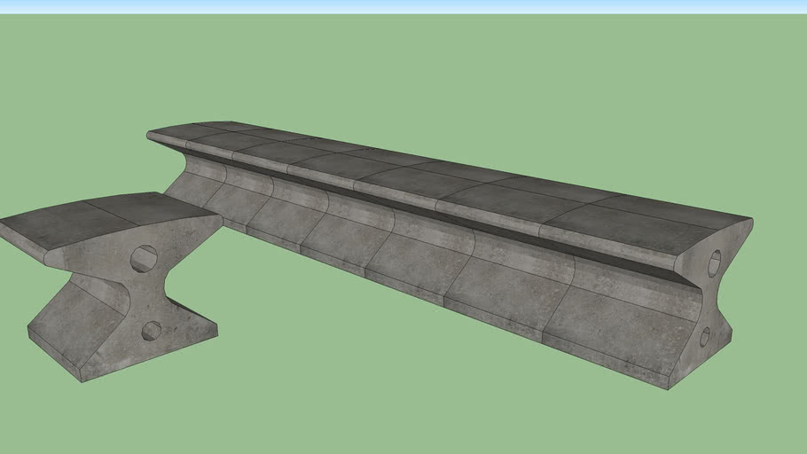 Banca en concreto - Concrete bench | 3D Warehouse