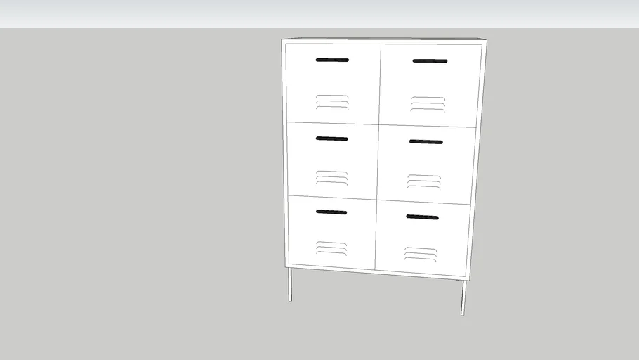 Metal chest of drawers archiving cabinet | 3D Warehouse