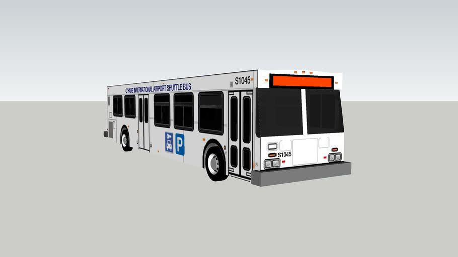 2003 NEW FLYER D40LF O'HARE RENTAL CAR SHUTTLE | 3D Warehouse