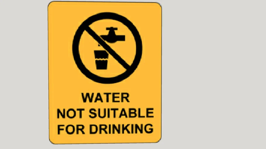 Greywater warning sign | 3D Warehouse